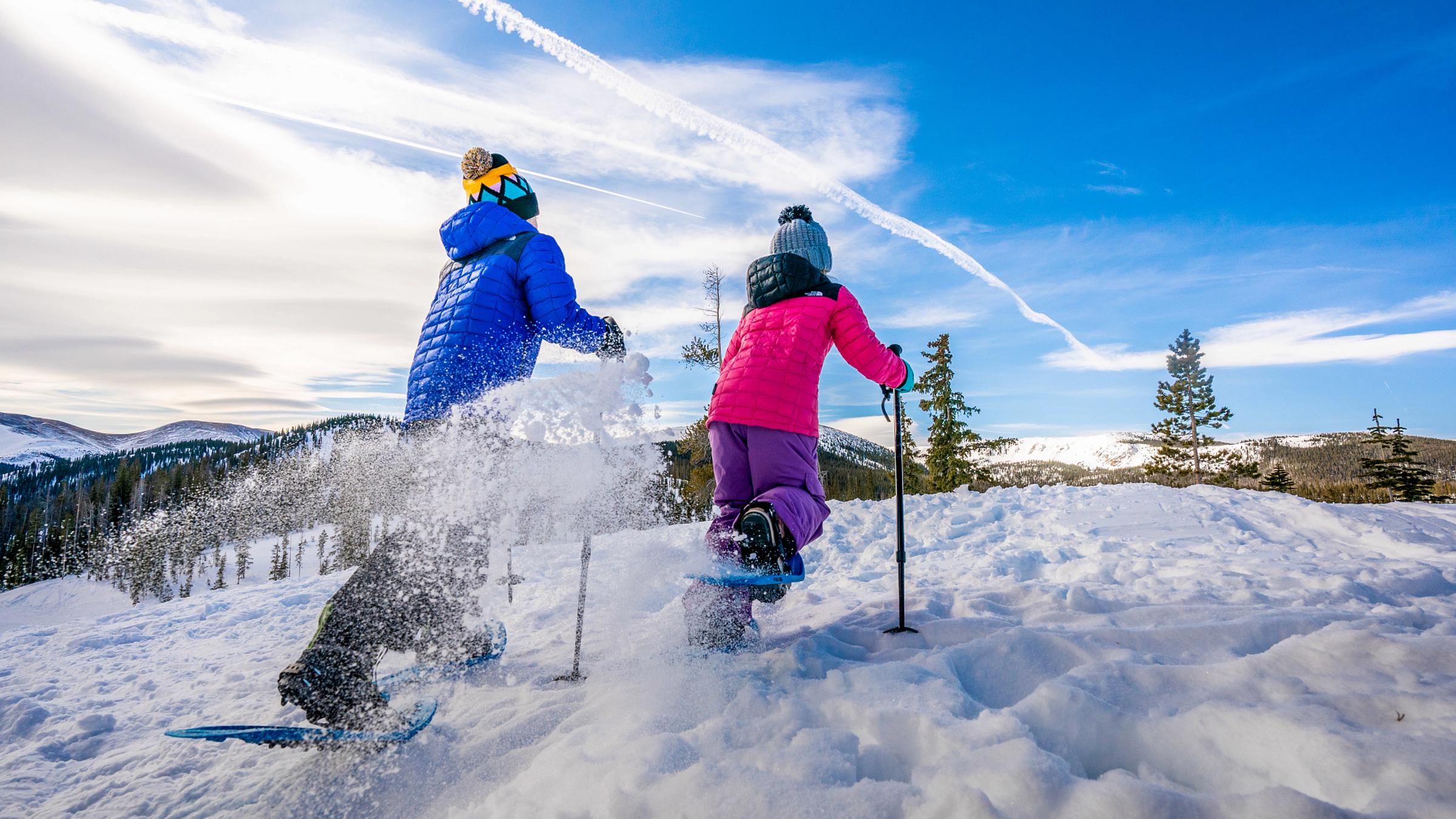 Snowmobiling in and around the town of Winter Park